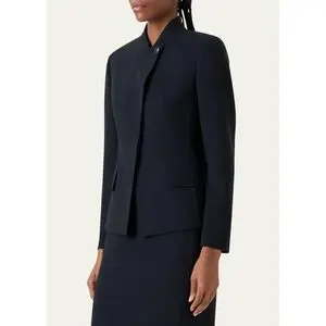 Akris Kay Wool Double-face Short Jacket