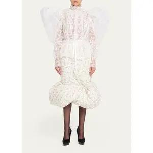 Marc Jacobs Floral Print Padded Bubble Hem Skirt