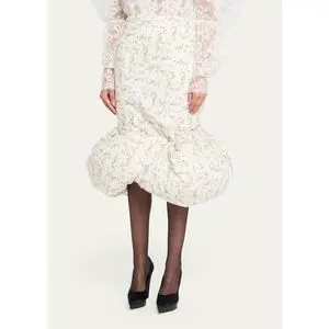 Marc Jacobs Floral Print Padded Bubble Hem Skirt
