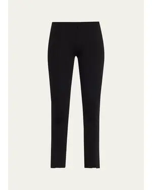 THE ROW Thilde Skinny-leg Crop Split-hem Pants