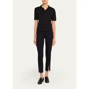 THE ROW Thilde Skinny-leg Crop Split-hem Pants