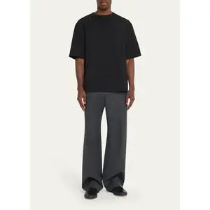 MORDECAI Jersey Back-stripe Oversized Crewneck T-shirt