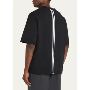 MORDECAI Jersey Back-stripe Oversized Crewneck T-shirt