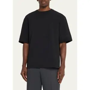 MORDECAI Jersey Back-stripe Oversized Crewneck T-shirt