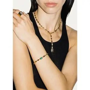 UNIFORM OBJECT 18k Supernova Bracelet With Diamonds And Emerald, 7"l