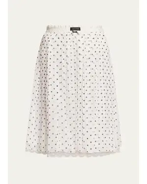 Marc Jacobs Polka-dot Layered Crinkle Chiffon Mini Skirt
