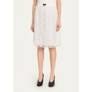 Marc Jacobs Polka-dot Layered Crinkle Chiffon Mini Skirt