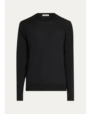 Fioroni Merino Wool Crewneck Sweater - Black