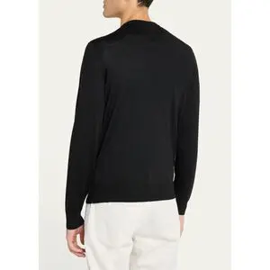 Fioroni Merino Wool Crewneck Sweater - Black