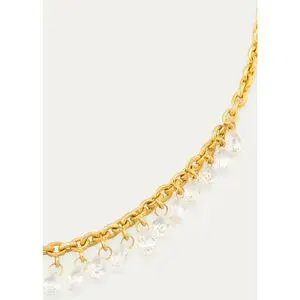 DARIUS 18k Gold Briolette Diamond Veil Chain Necklace, 18"l