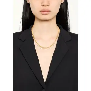 DARIUS 18k Gold Briolette Diamond Veil Chain Necklace, 18"l