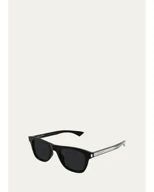 Saint Laurent Sl 879-001 Acetate Square Sunglasses - Black