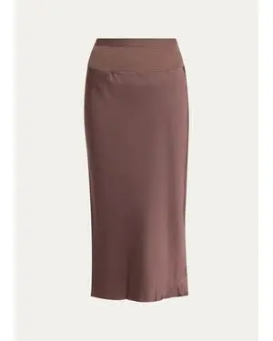 Rick Owens Satin Bias Midi-skirt - Grape