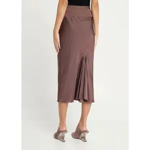 Rick Owens Satin Bias Midi-skirt - Grape