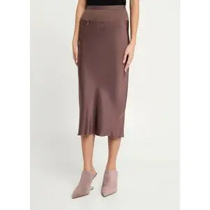Rick Owens Satin Bias Midi-skirt - Grape