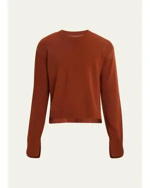 SANDERLAK Cropped Crewneck Sweater