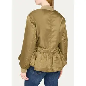 Cinq À Sept Valerina Peplum Bomber Jacket
