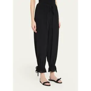 Ciao Lucia Pauli Silk Embroidered Pants