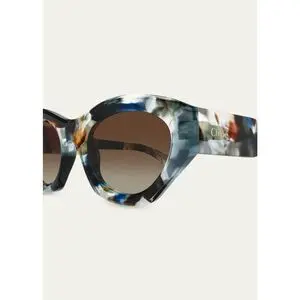 Chloé 53mm Recycled Acetate Cat-eye Sunglasses