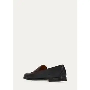DOUCAL'S Stresa Deerskin Leather Penny Loafers