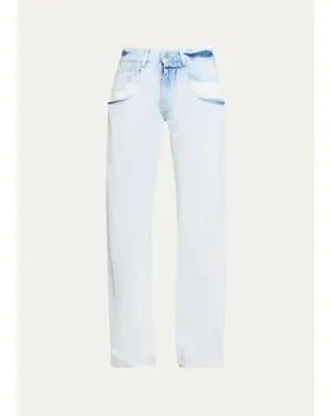 MAISON MARGIELA Boyfriend Acid Wash Jeans - Bleached