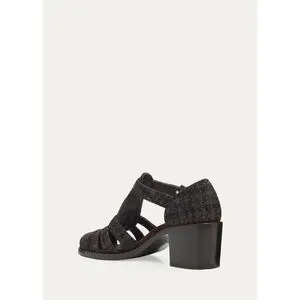 Church's 50mm Kelsey Plaid Tweed Fisherman Sandals