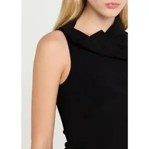 Rick Owens Sliced Mixed-media Sleeveless Midi Dress