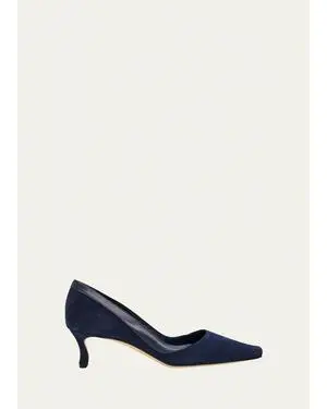 Manolo Blahnik 50mm Armelia Suede Pumps