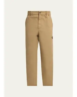 Moncler Gabardine Straight-leg Pants - Brown