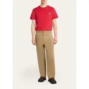 Moncler Gabardine Straight-leg Pants - Brown