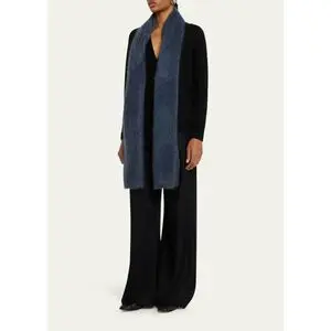 LISA YANG Brushed Cashmere And Silk Scarf - Night Fall