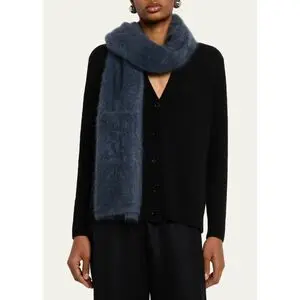 LISA YANG Brushed Cashmere And Silk Scarf - Night Fall