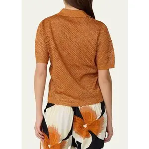 Diane Von Furstenberg Maren Shimmer Mesh Knit Sweater