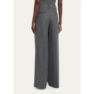Michael Kors Pleated Wool Wide-leg Trousers