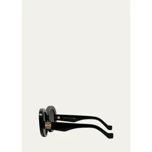 Loewe Anagram 51mm Beveled Acetate Pentagon Sunglasses