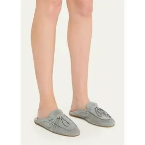 Miu Miu Sabot Suede Moccasin Mules - Linfa