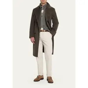 Brunello Cucinelli Wool Mid-length Double-breasted Overcoat