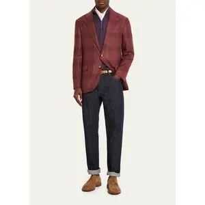 Brunello Cucinelli Plaid Wool-cashmere Single-breasted Sport Coat