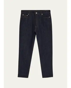 Brunello Cucinelli Rinsed Dark-wash Denim Straight-leg Jeans - Blue