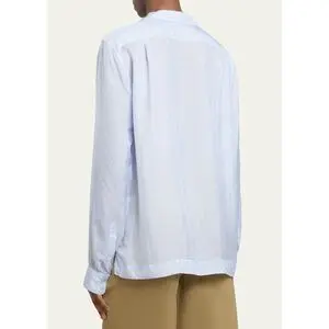 Dries Van Noten Striped Cupro Button-down Shirt