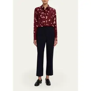Altuzarra Chika Printed Silk Top - Maroon
