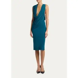 TOM FORD Plunging Cowl-neck Jersey Body-con Dress