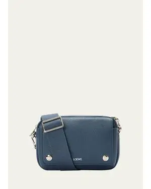 Loewe Pebble Leather Camera Bag Blue