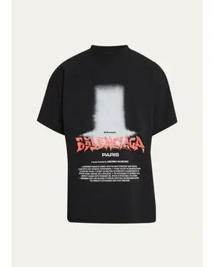Balenciaga Logo Graphic Cotton Jersey T-shirt