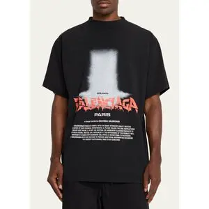 Balenciaga Logo Graphic Cotton Jersey T-shirt