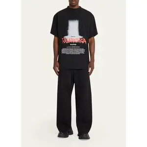 Balenciaga Logo Graphic Cotton Jersey T-shirt