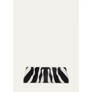 Akris Small -print Calf Hair Clutch Bag