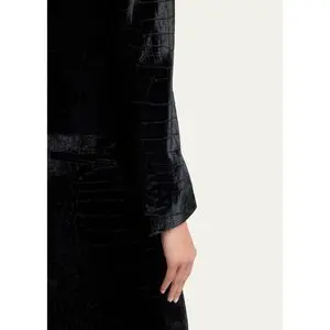 TOM FORD Croc-embossed Velvet Single-breasted Jacket