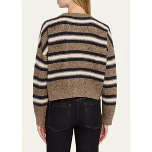 Brunello Cucinelli Cashmere-mohair Striped Sweater