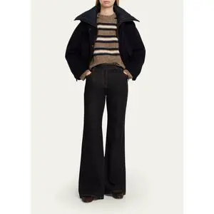 Brunello Cucinelli Cashmere-mohair Striped Sweater